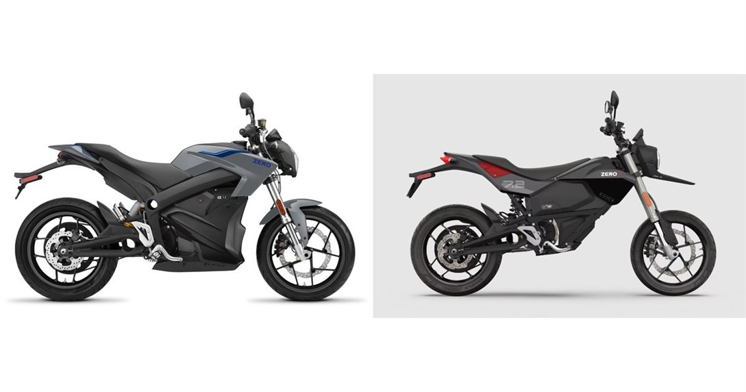Motorrad Vergleich Zero S 2021 vs. Zero FXE 2023