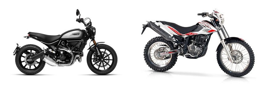 Motorrad Vergleich Ducati Scrambler Icon Dark 2020 vs. Beta Alp 4.0 2012