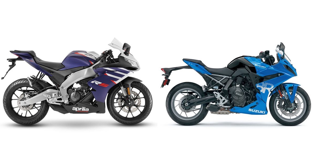 Motorrad Vergleich Aprilia RS 125 2021 vs. Suzuki GSX-8R 2024