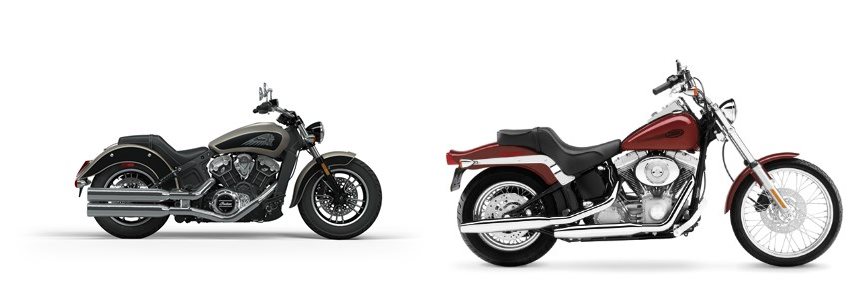 Motorrad Vergleich Indian Scout 2022 vs. Harley-Davidson Softail ...