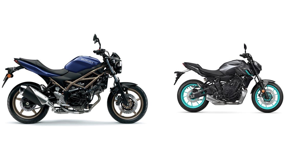 Motorrad Vergleich Suzuki SV 650 2024 vs. Yamaha MT-07 2024