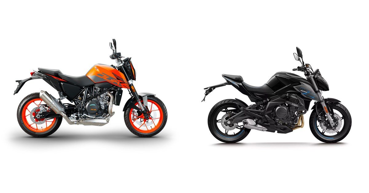 Motorrad Vergleich KTM 690 Duke 2019 vs. CFMOTO 650NK 2023
