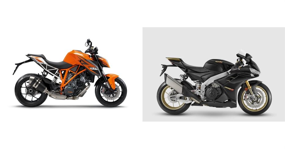 Motorrad Vergleich KTM 1290 Super Duke R 2015 vs. Aprilia RSV4 1100 ...