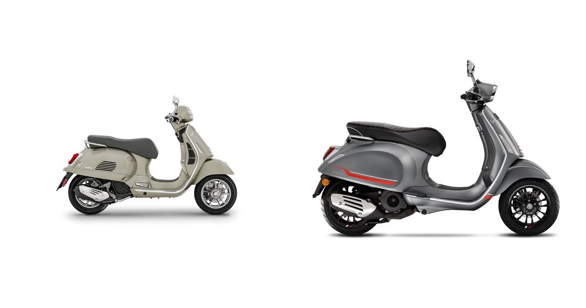 Motorrad Vergleich Vespa GTS 125 2024 vs. Vespa Sprint 125 S 2024
