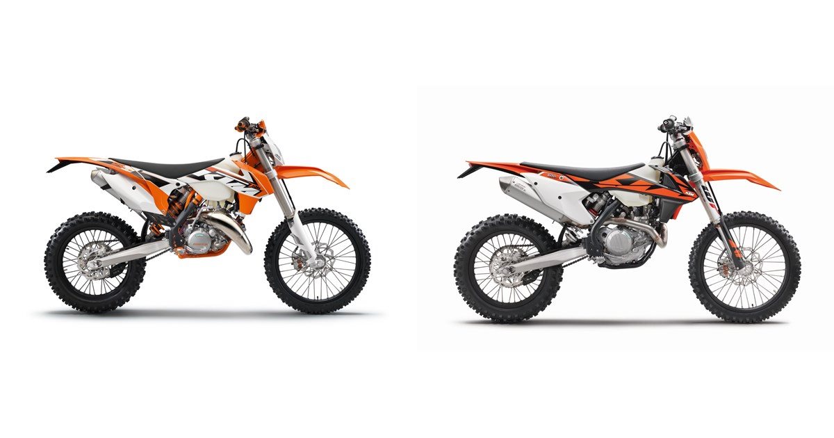 Motorrad Vergleich KTM 125 EXC 2015 vs. KTM 500 EXC-F 2018