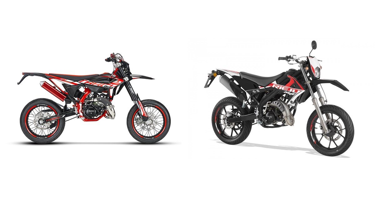 Motorrad Vergleich Beta RR 50 Motard Track 2024 vs. Rieju MRT 50 SM 2024