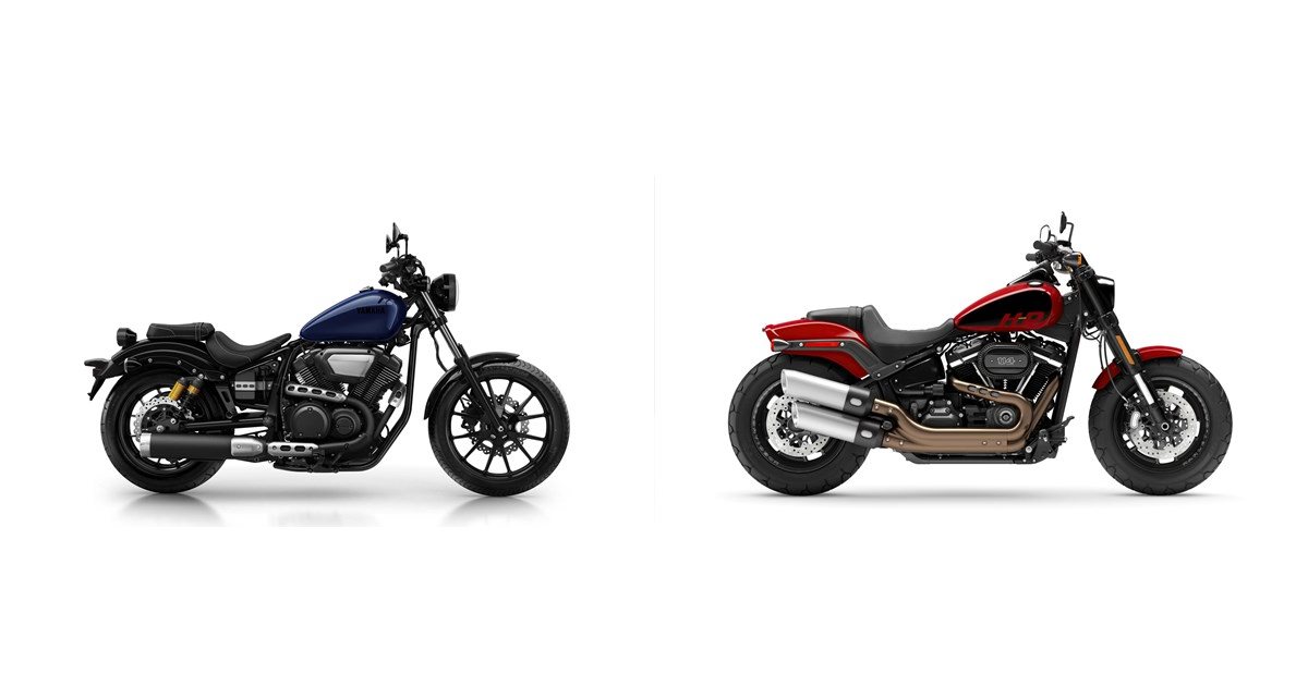 Motorrad Vergleich Yamaha XV 950 R 2017 vs. Harley-Davidson Softail Fat ...