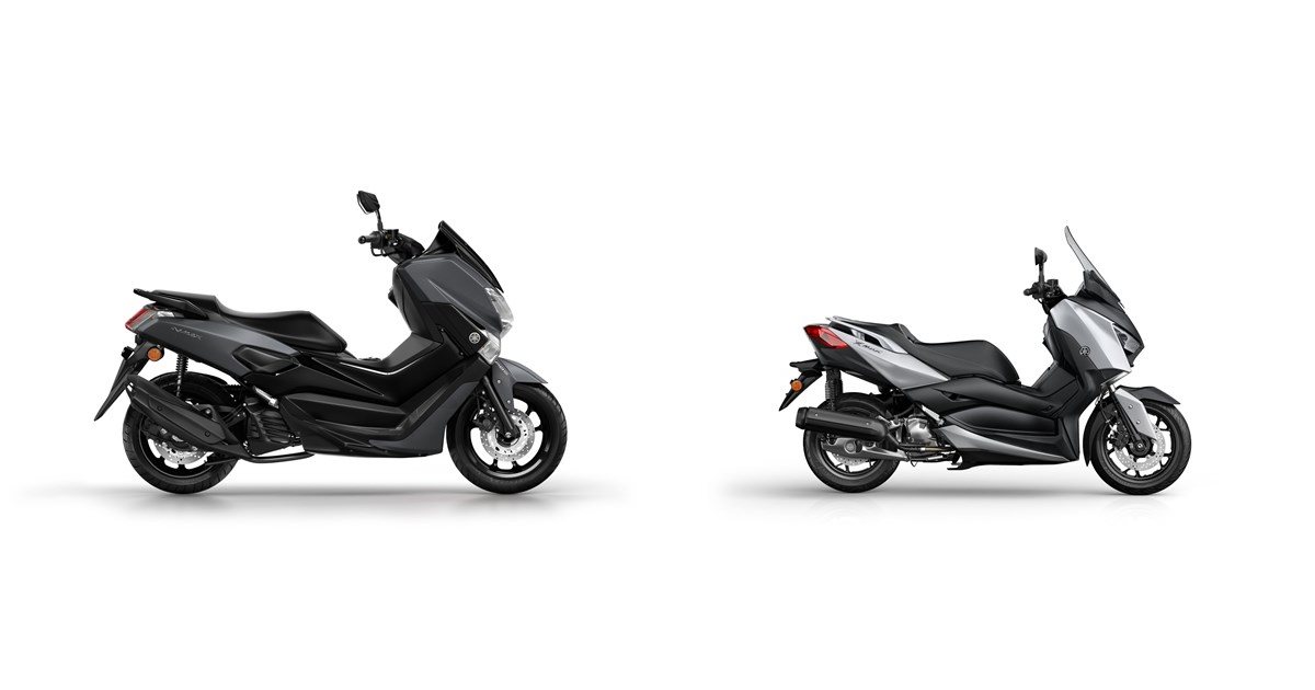 Comparaison des motos Yamaha NMAX 125 2019 VS. Yamaha XMAX 125 2020