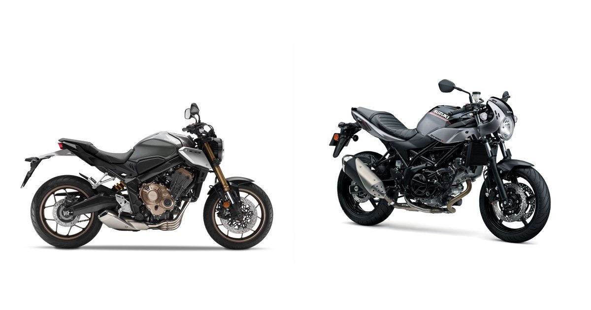 Motorrad Vergleich Honda CB650R 2021 vs. Suzuki SV650X 2020