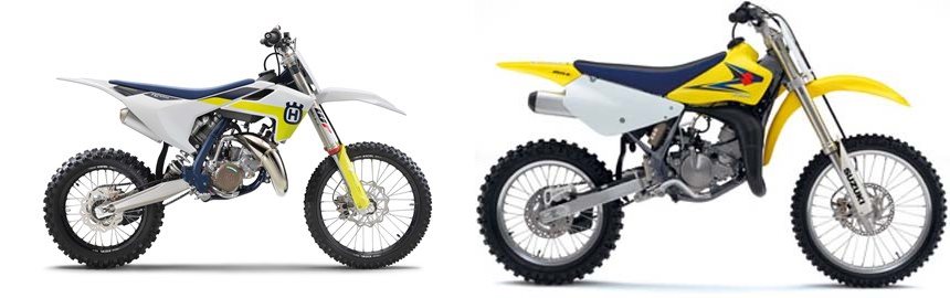 Motorrad Vergleich Husqvarna TC 85 2022 vs. Suzuki RM-85L 2009