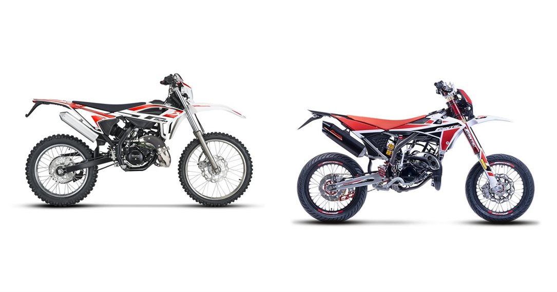 Motorrad Vergleich Beta RR 2T 50 2024 vs. Fantic XM Competition 2022