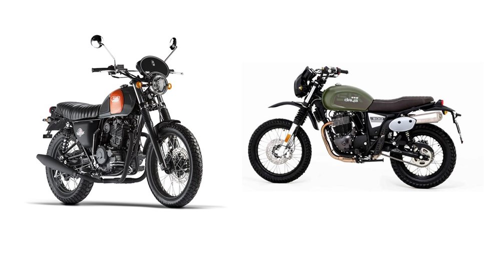Motorrad Vergleich Mash Scrambler 400 2018 vs. SWM Six Days 500 2024
