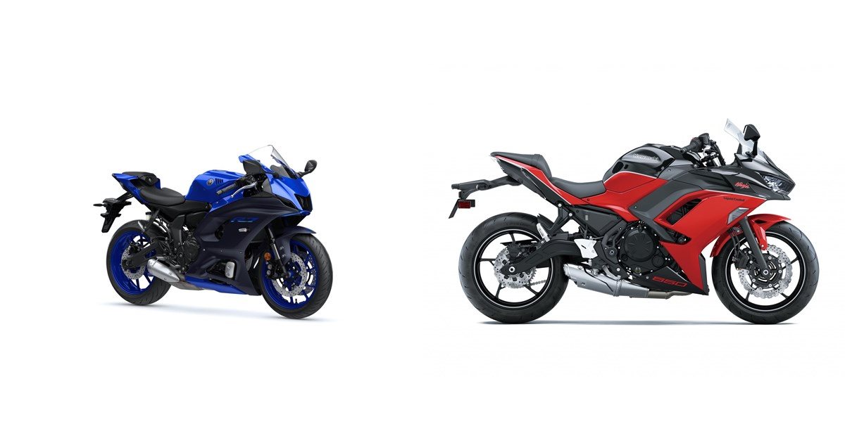 Yamaha R7 2021 vs Kawasaki Ninja 650 40th Anniversary 2024