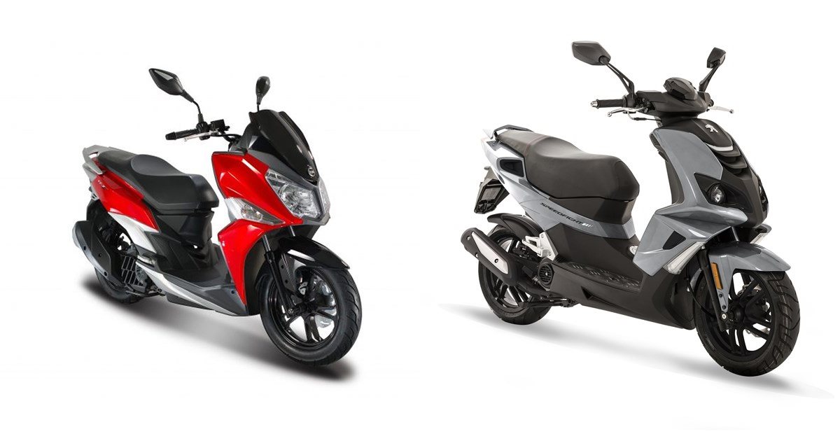 Motorrad Vergleich Sym Jet 14 50i 2020 vs. Peugeot Speedfight 4 50 4T 2023
