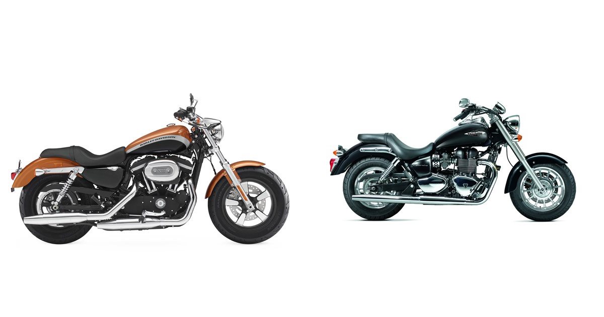 Motorrad Vergleich Harley-Davidson Sportster XL 1200CA 2016 vs. Triumph ...