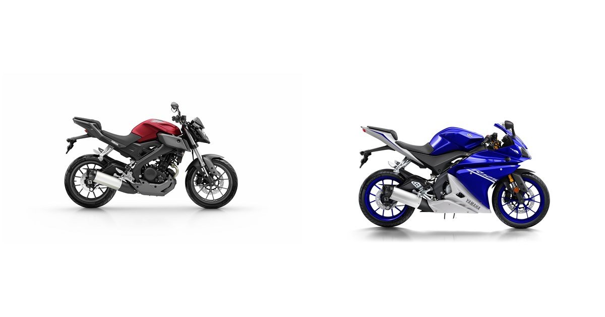 Motorrad Vergleich Yamaha MT-125 2015 vs. Yamaha R125 2017