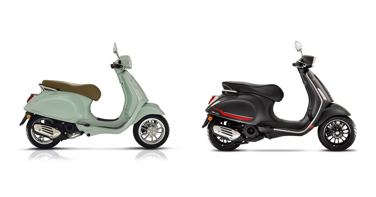 Motorrad Vergleich Vespa Primavera 50 4T 2020 vs. Vespa Sprint 50 S 2021