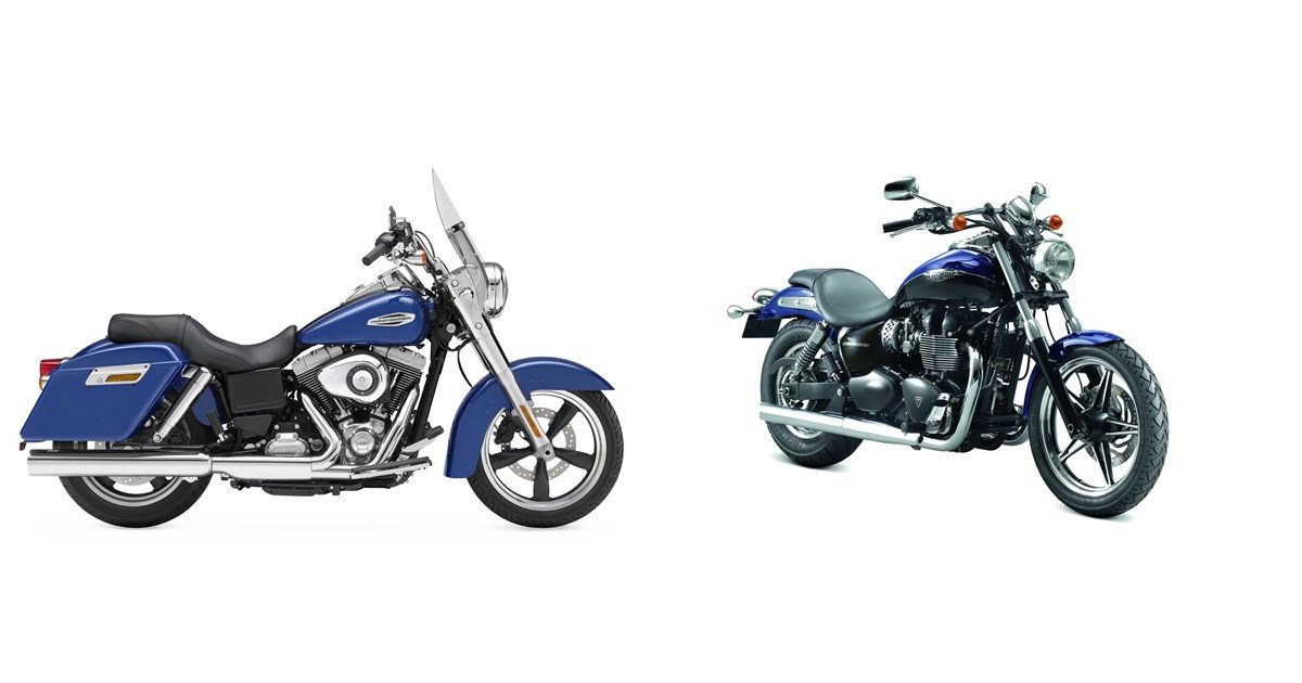 Motorrad Vergleich Harley-Davidson Dyna Switchback FLD 2016 vs. Triumph ...
