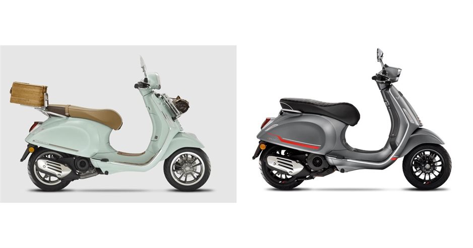 Motorrad Vergleich Vespa Primavera 50 Pic Nic 2023 vs. Vespa Sprint 125 Sport iGET 2021