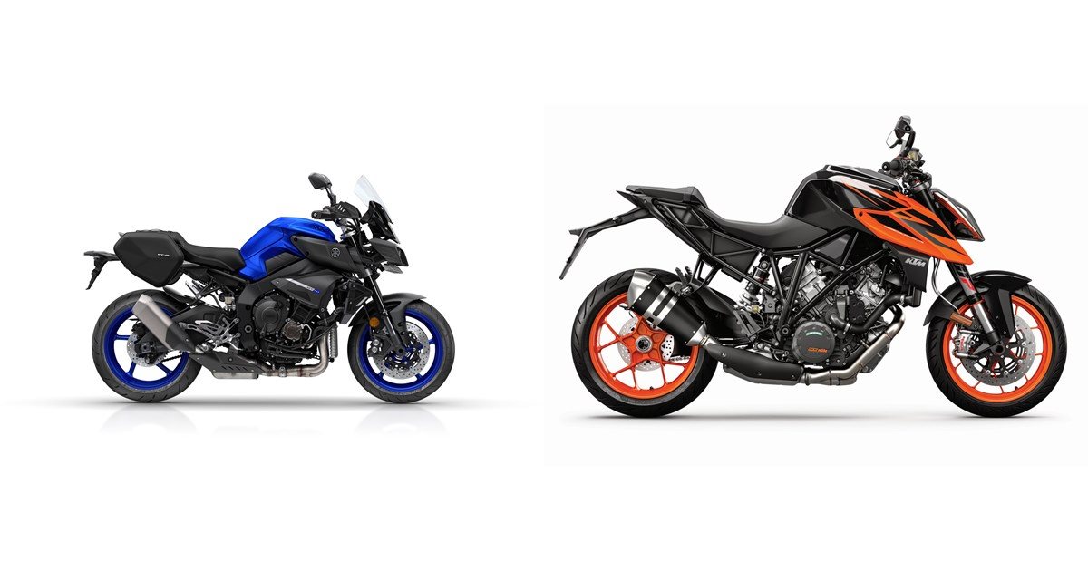 Motorrad Vergleich Yamaha MT-10 Tourer Edition 2018 vs. KTM 1290 Super ...