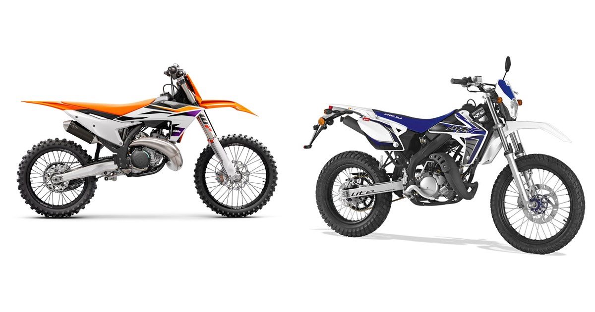 Motorrad Vergleich KTM 250 SX 2024 vs. Rieju MRT Cross 50 Lite 2017