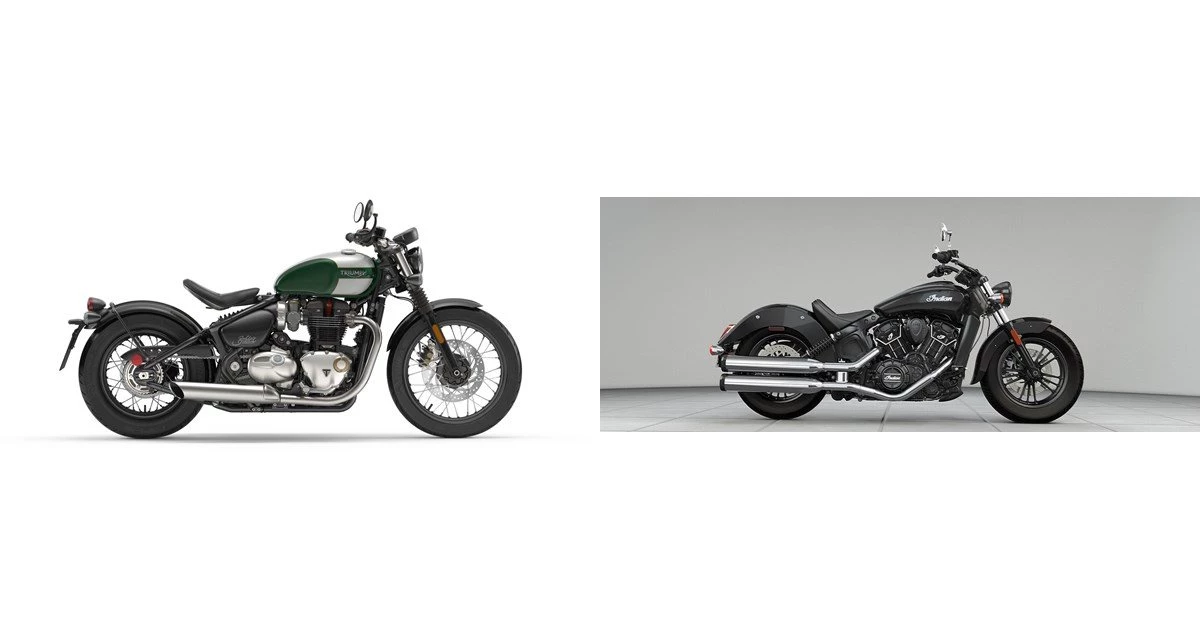 Motorrad Vergleich Triumph Bonneville Bobber 2017 vs. Indian Scout ...