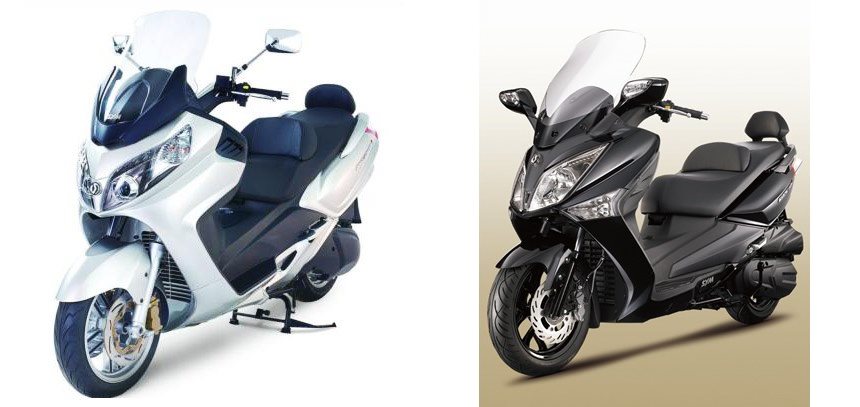 Motorrad Vergleich Sym MaxSym 400i 2011 vs. Sym GTS 300i 2014