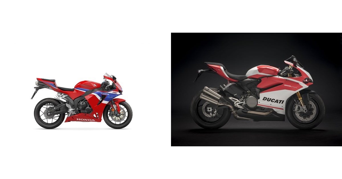 Motorrad Vergleich Honda CBR600RR 2024 vs. Ducati 959 Panigale Corse 2019