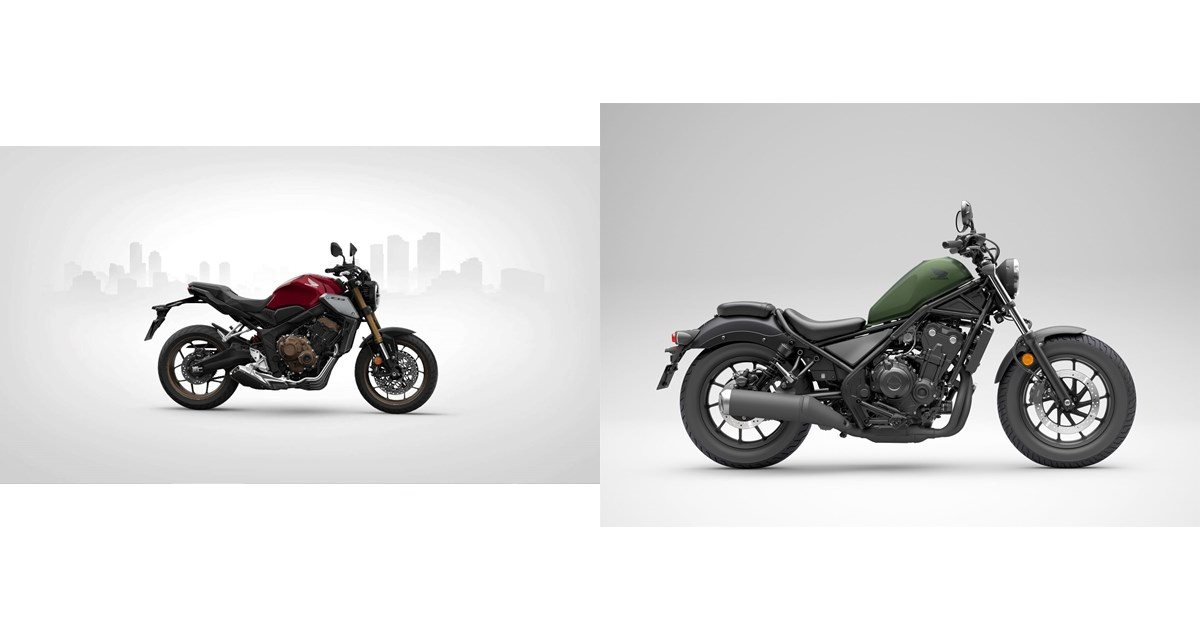 Motorrad Vergleich Honda CB650R E-Clutch 2024 vs. Honda CMX500 Rebel 2024
