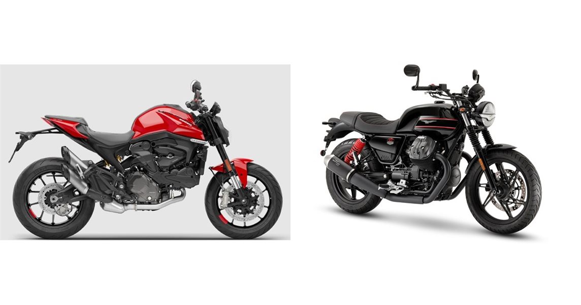 Ducati Monster 2022 vs Moto Guzzi V7 Stone Special Edition 2022