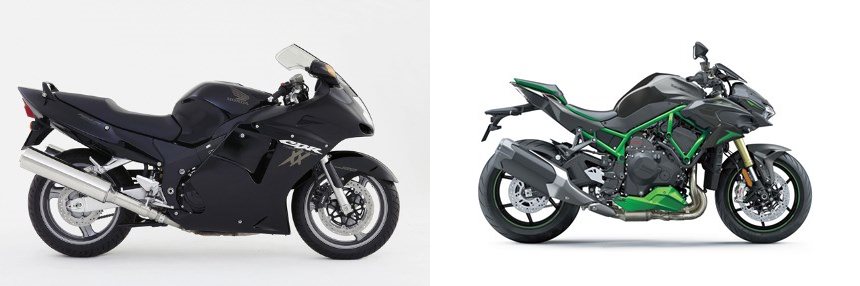 Motorrad Vergleich Honda CBR 1100 XX Super Blackbird 2007 vs. Kawasaki ...
