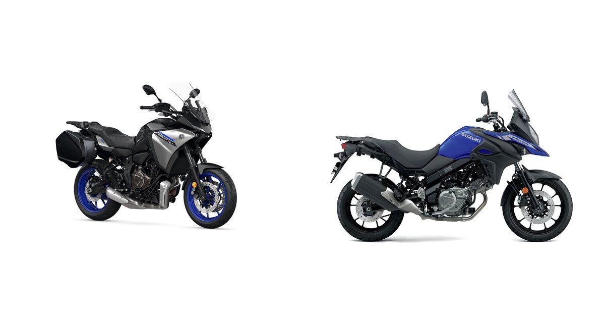 Motorrad Vergleich Yamaha Tracer 7 GT 2024 vs. Suzuki V-Strom 650 2024
