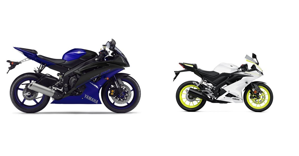 Motorrad Vergleich Yamaha YZF-R6 2014 vs. Yamaha R125 2020