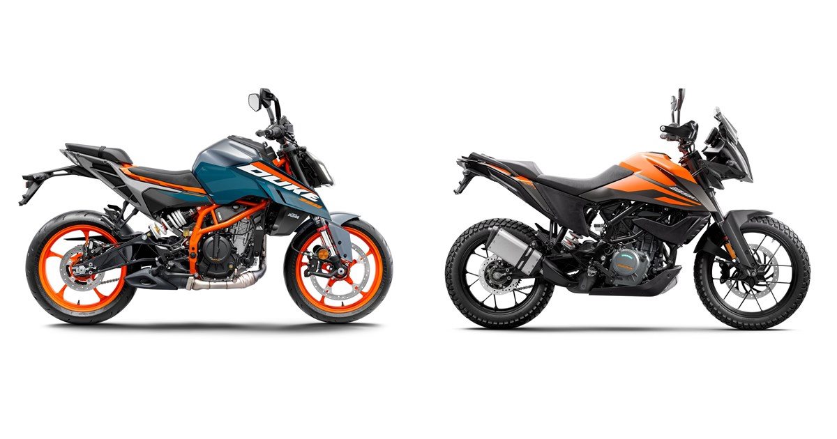 Motorrad Vergleich KTM 390 Duke 2024 vs. KTM 390 Adventure 2021
