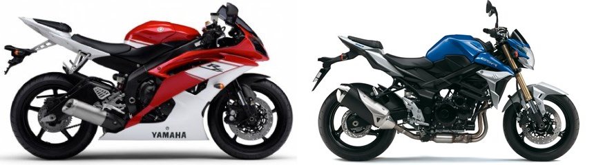 Motorrad Vergleich Yamaha YZF-R6 2009 vs. Suzuki GSR 750 2016