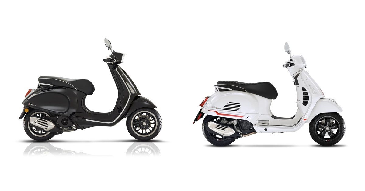 Motorrad Vergleich Vespa Sprint 125 i.e. 3V 2018 vs. Vespa GTS 125 Super Sport 2022