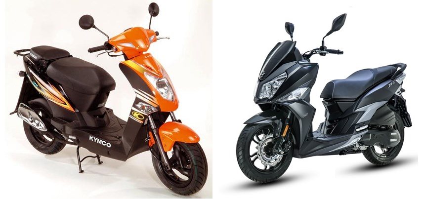 Motorrad Vergleich Kymco Agility 125 2009 vs. Sym Jet 14 125 2023