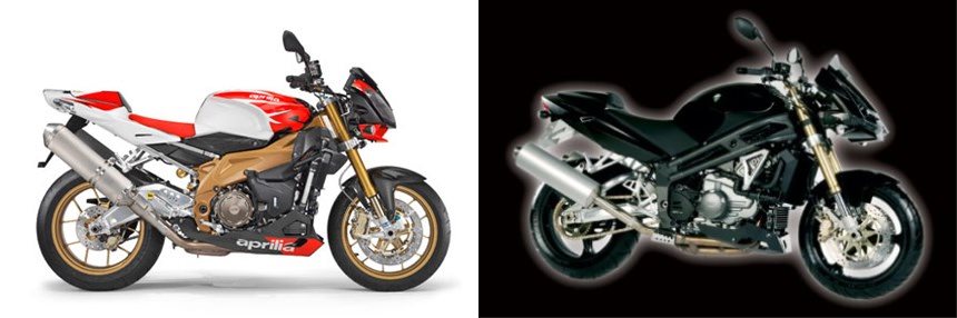 Motorrad Vergleich Aprilia RSV 1000 Tuono Factory 2010 vs. MZ 1000 SF 2009