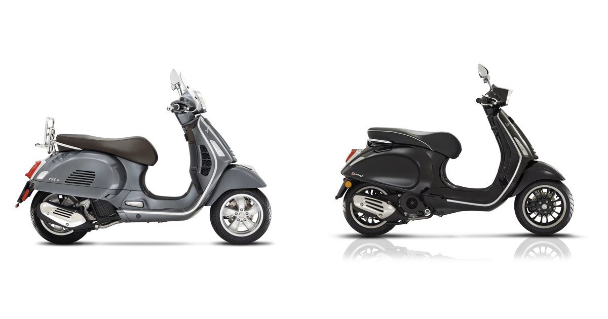 Motorrad Vergleich Vespa GTS 125 Touring 2022 vs. Vespa Sprint 50 2T 2018