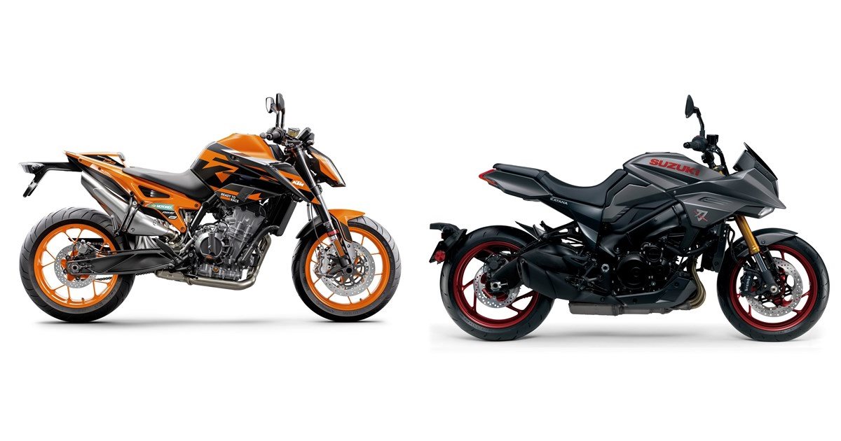 Motorrad Vergleich KTM 890 Duke GP 2023 vs. Suzuki Katana 2023