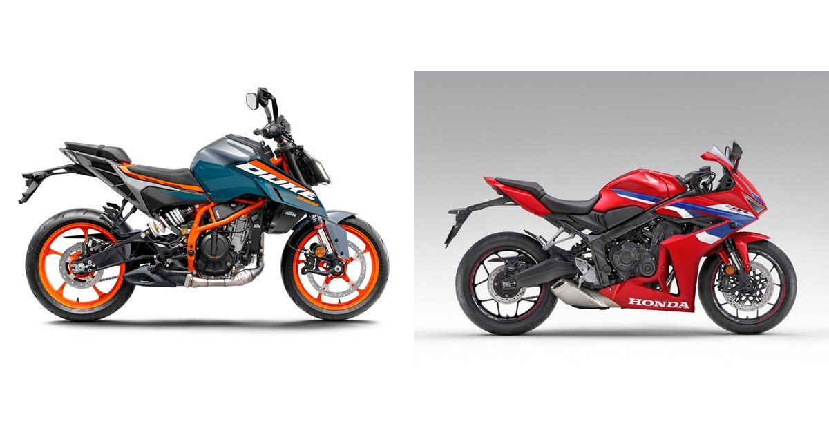 KTM 390 Duke 2024 vs Honda CBR650R 2024