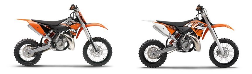 Motorrad Vergleich KTM 65 SX 2010 vs. KTM 65 SX 2012