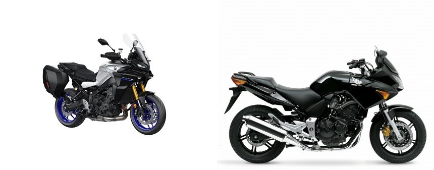 Motorrad Vergleich Yamaha Tracer 9 GT 2022 vs. Honda CBF 600 S 2005