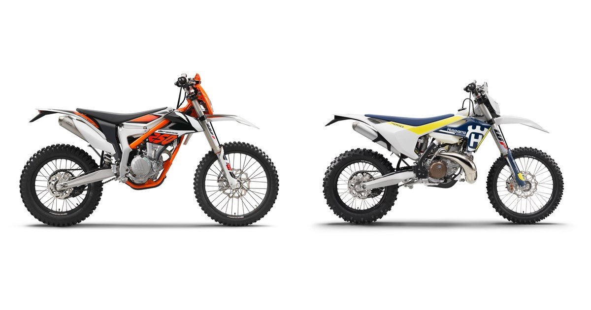 Motorrad Vergleich KTM Freeride 250 F 2019 vs. Husqvarna TE 250 2017
