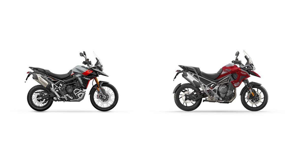 Motorrad Vergleich Triumph Tiger 900 Rally Pro 2024 vs. Triumph Tiger ...