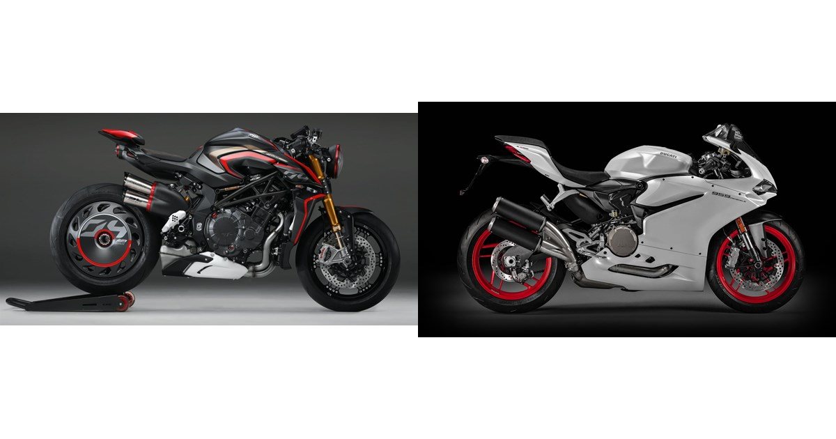 Motorrad Vergleich MV Agusta Rush 1000 2020 vs. Ducati 959 Panigale 2016