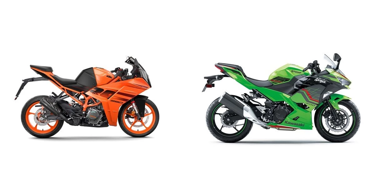Motorrad Vergleich KTM RC 390 2024 vs. Kawasaki Ninja 400 2023