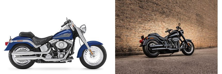 Motorrad Vergleich Harley-Davidson Softail Fat Boy FLSTF 2009 vs ...