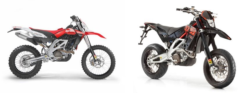 Motorrad Vergleich Aprilia RXV 450 2009 vs. Aprilia SXV 550 Supermoto 2018