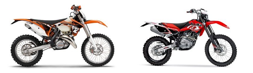 Motorrad Vergleich KTM 125 EXC 2012 vs. Beta RR Enduro 4T 125 LC 2012